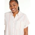 Terra & Sky Women’s Plus Size Short-Sleeve Button-Front Camp Shirt, Sizes 0X-5X - Walmart.com