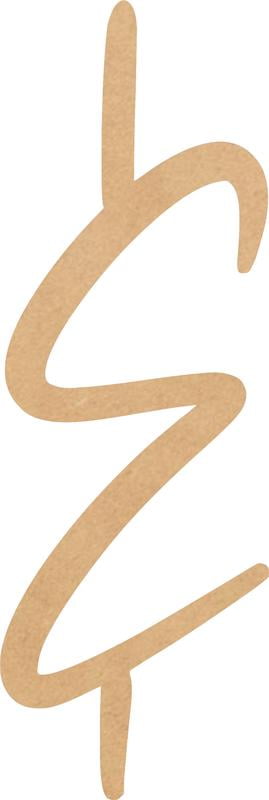 Unfinished Script Wood 5'' Tall Nicholia Letters Alphabet &, Paintable ...