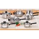 Maxam 17 Piece Stainless Steel Cookware Set - Walmart.com