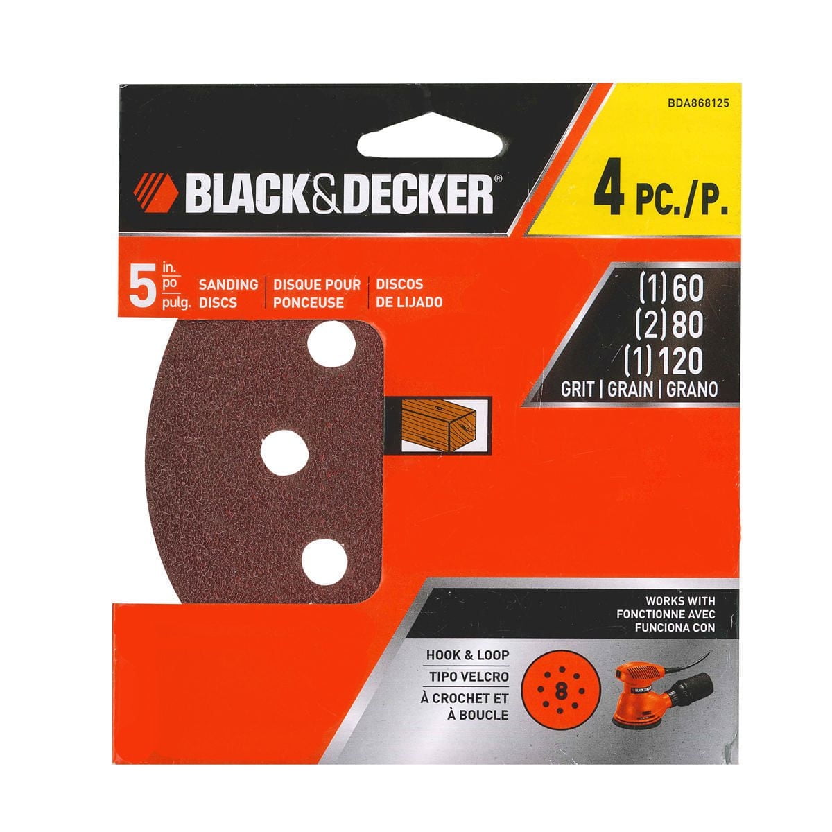 BLACK+DECKER Random Orbit Multi-Grit Sandpaper (4 pack) - Walmart.ca