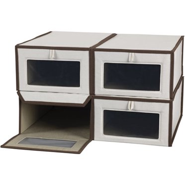 Household Essentials Vision Small Shoe Box, 4-Pack - Walmart.com