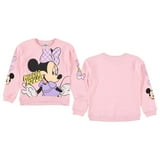 Minnie Mouse Girls Sweatshirt -Jumbo Print and Embroidery Minnie Mouse ...