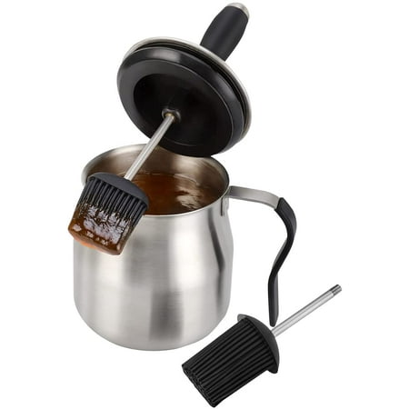 32oz Basting Pot with 2 Replaceable Basting Brush Set，Grill BBQ ...