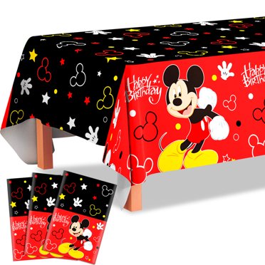 Mickey Mouse 1st Birthday Plastic Table Cover, 54" x 96" - Walmart.com