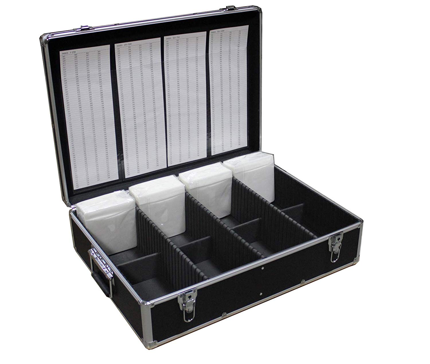 New Aluminum Like CD DVD Storage Case Mess-Free Holds 1000 Discs Black ...