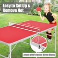 Costway 60'' Portable Table Tennis Ping Pong Folding Table with ...