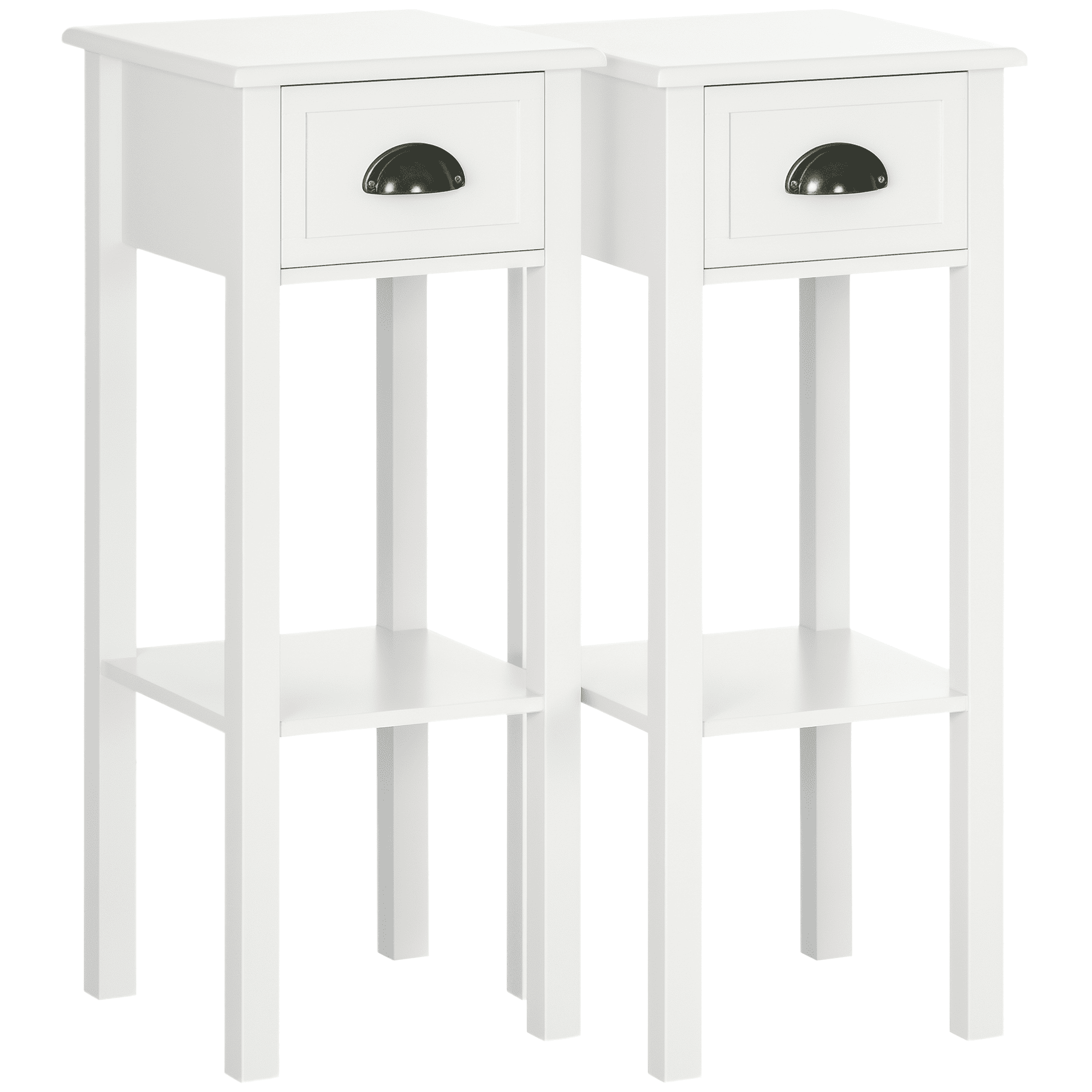 Click here for Homcom Side Table Set Of 2  Narrow Tall End Table... prices