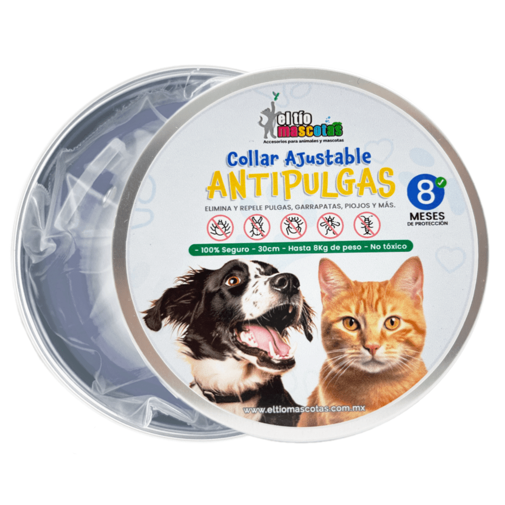 Collar Antipulgas Y Antigarrapatas Para Gatos Perros Hasta 8kg - 8 ...