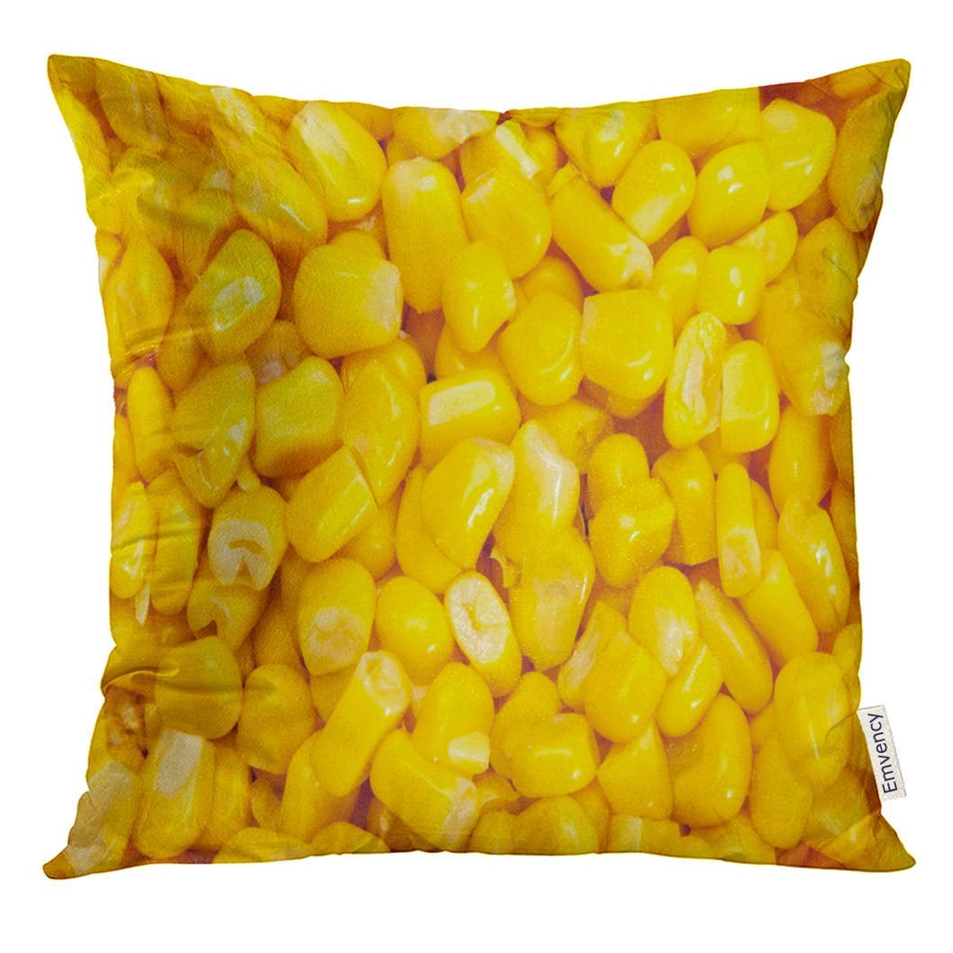 ARHOME Sweet Bulk of Yellow Corn Grains Kernel Pillow Case 16x16 Inches ...