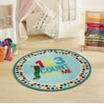 Free Shipping! Eric Carle Kids Blue Activity Rug 35 Round Machine ...