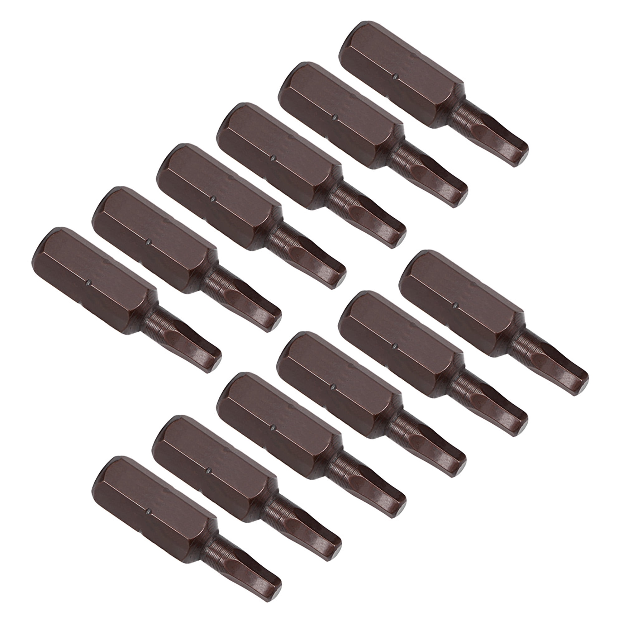 12pcs 25mm Long 1/4" Hex Shank H3 Hex Screwdriver Bits S2 Alloy Steel ...