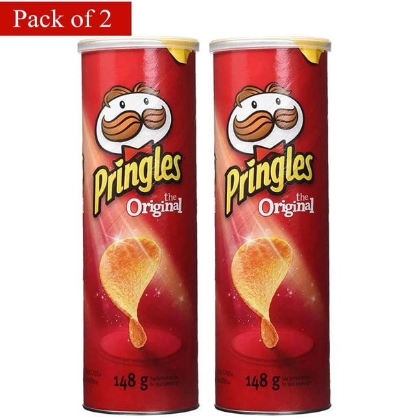 Original Potato Chips, 148g, Original, 148 Grams by Pringles (Pack of 2 ...