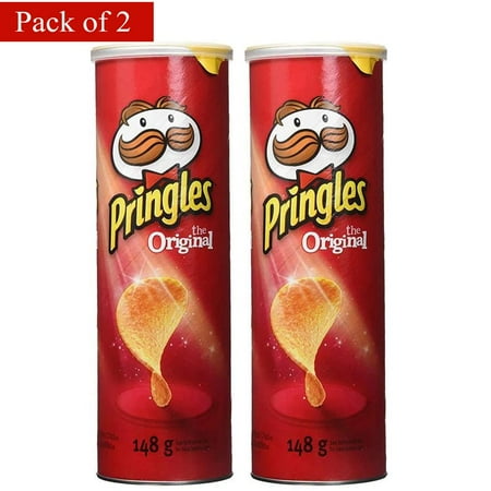 Original Potato Chips, 148g, Original, 148 Grams by Pringles (Pack of 2 ...