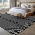 Birds on Wire Washable Area Rug 5x7 Modern Minimalist Orange Gray White ...