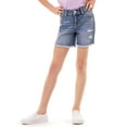 Jordache Girls Destructed Midi Short, Sizes 5-18 - Walmart.com