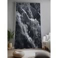 Abstract Art Sheer Curtains 108 Inch Long 1 Panel Dark Gray Marble ...