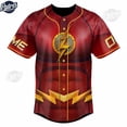 Custom DC Studios Logo The Flash Baseball Jersey - Walmart.com