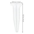 QUMONIN 1000 Clear Plastic Centrifuge Tubes with Lids - Lab Storage ...