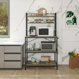 Ktaxon 5-Tier Baker's Rack, Industrial Microwave Stand, Kitchen Island ...