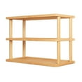 CUTICATE Desktop Organizer Desk Bookshelf Double Layer Decor Easy to Install Wood Storage Rack ...