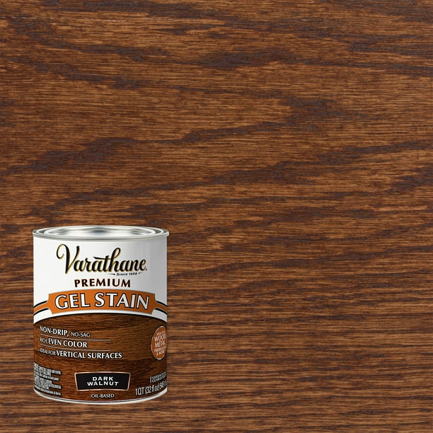 Dark Walnut, Varathane Premium Gel Wood Stain-358301, Quart - Walmart.com