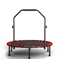 40 Inch Foldable Trampoline with Adjustable Handle - Durable Metal ...
