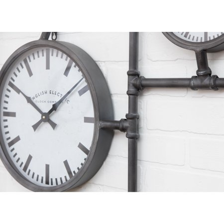Ferris Industrial 3-Face Wall Clock - Walmart.com - Walmart.com