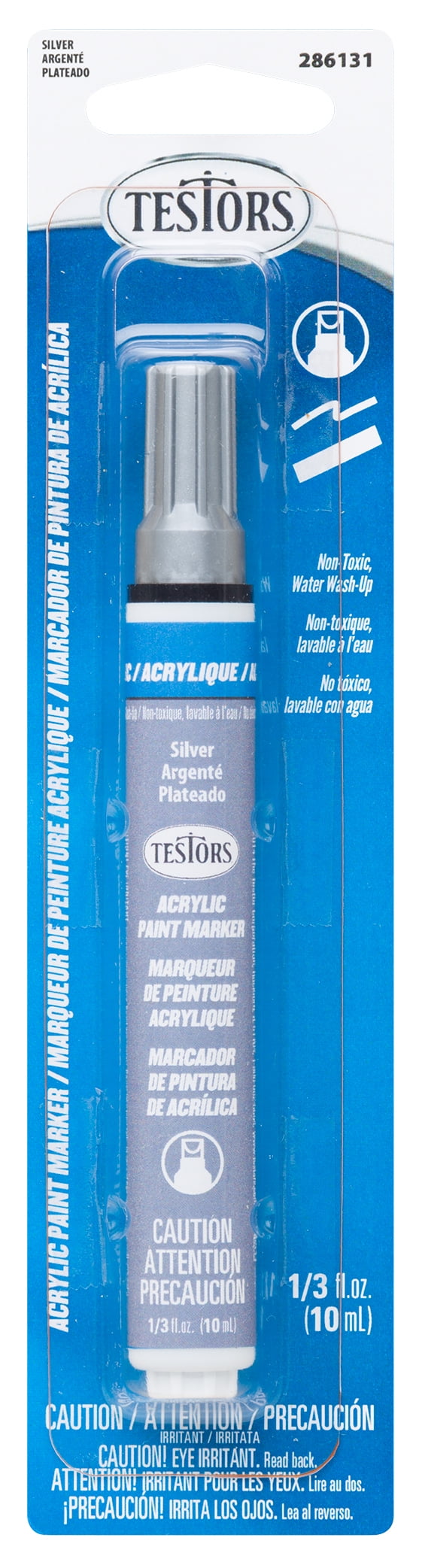 Testors Acrylic Paint Marker - Silver - Walmart.com