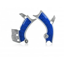 Acerbis X-Grip Frame Guards Silver/Blue For Yamaha WR250F 2020-2024 ...