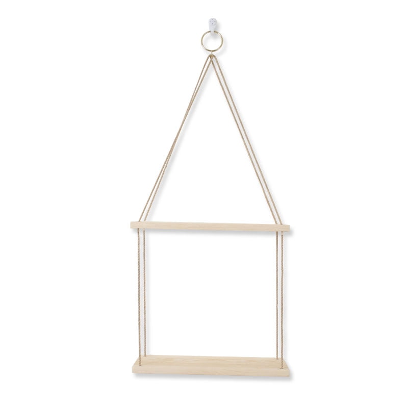 Rope Hanging Shelves Wooden Shelves for Wall Hanging Wall Shelf ...