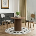 Ouyessir 35.4" Modern Round Dining Table, Wood Kitchen Table for 2 to 3 ...