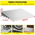 Door Threshold Ramp 5" Rise Door Ramp Aluminum Entry Ramp or Doorways ...