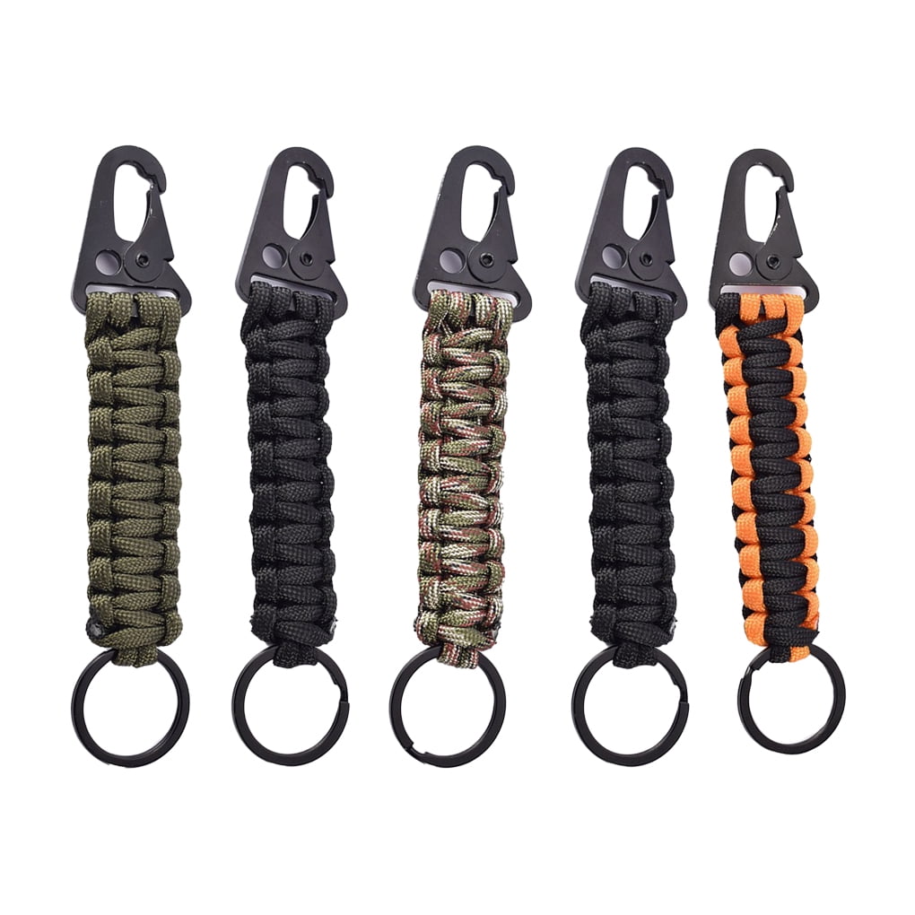 TureClos 1 PC Paracord Keychain Outdoor Survival Emergency Keyring Rope ...