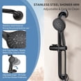 Bright Showers Stainless Steel Slide Bar Grab Rail Set, Handheld Shower ...