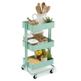 Lexington Mint 3-Tier Metal Rolling Cart by Simply Tidy - Multi ...