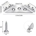 12 count Stainless Steel L Brackets, Furniture Corner Connectors with ...