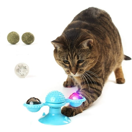 IGUOHAO Interactive Cat Windmill Toy with LED Flashing Light and 2 ...