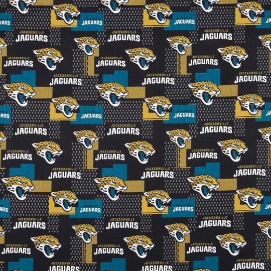 Jaguars Squares Cotton Fabric - Walmart.com