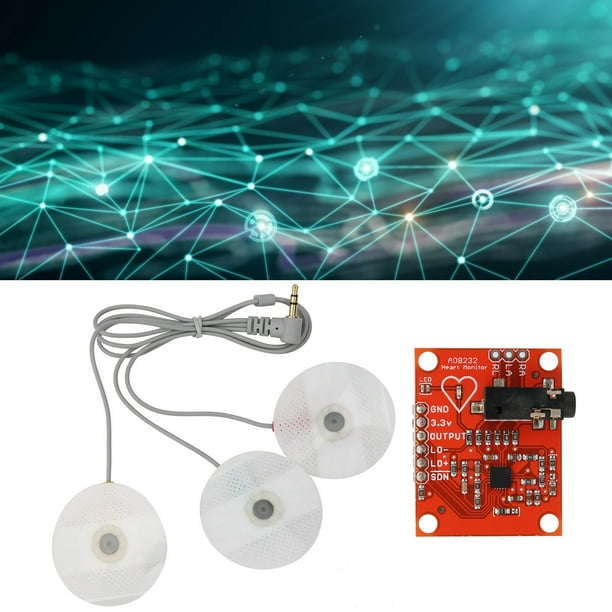 ECG Sensor Module Kit, Lightweight Monitor Measurement With Electrode ...