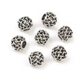 100pc Alloy European Beads Large Hole Beads Rondelle Silver 11x9mm Hole ...