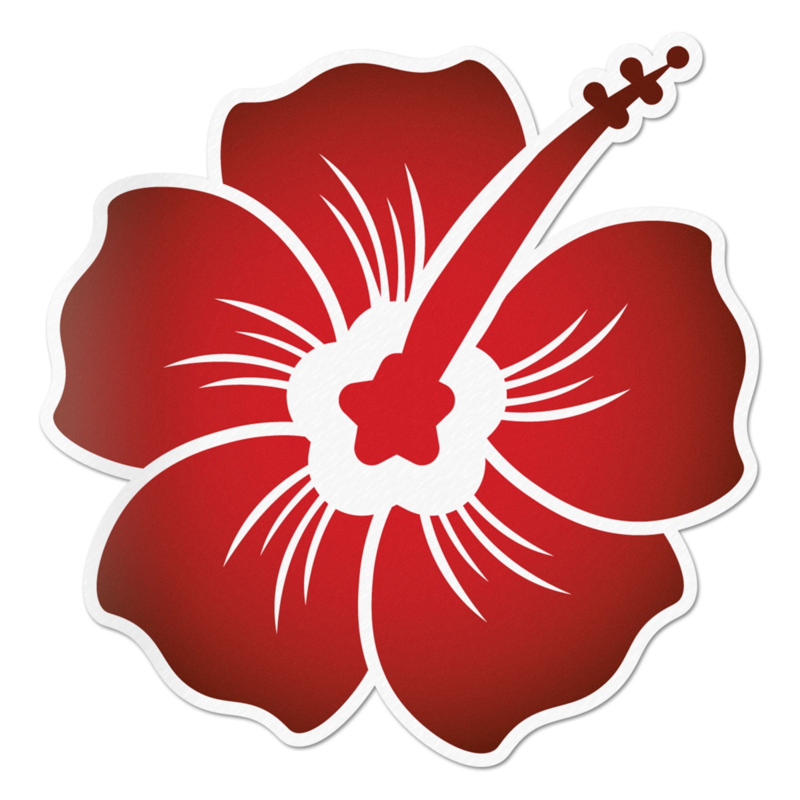 Hibiscus Decal Midnight Red Sticker Vinyl Rear Window Car Truck Laptop ...