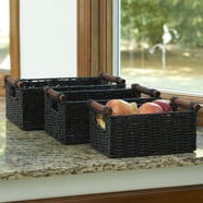 Badger Basket - Set of Three Baskets, White - Walmart.com