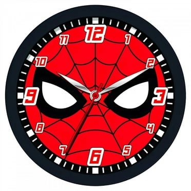 Red and Black Spider Venom 10" Round Wall Clock with Retina Display ...