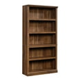 Sauder 5-Shelf Bookcase, Adjustable Shelves, Grand Walnut Finish, Tall ...