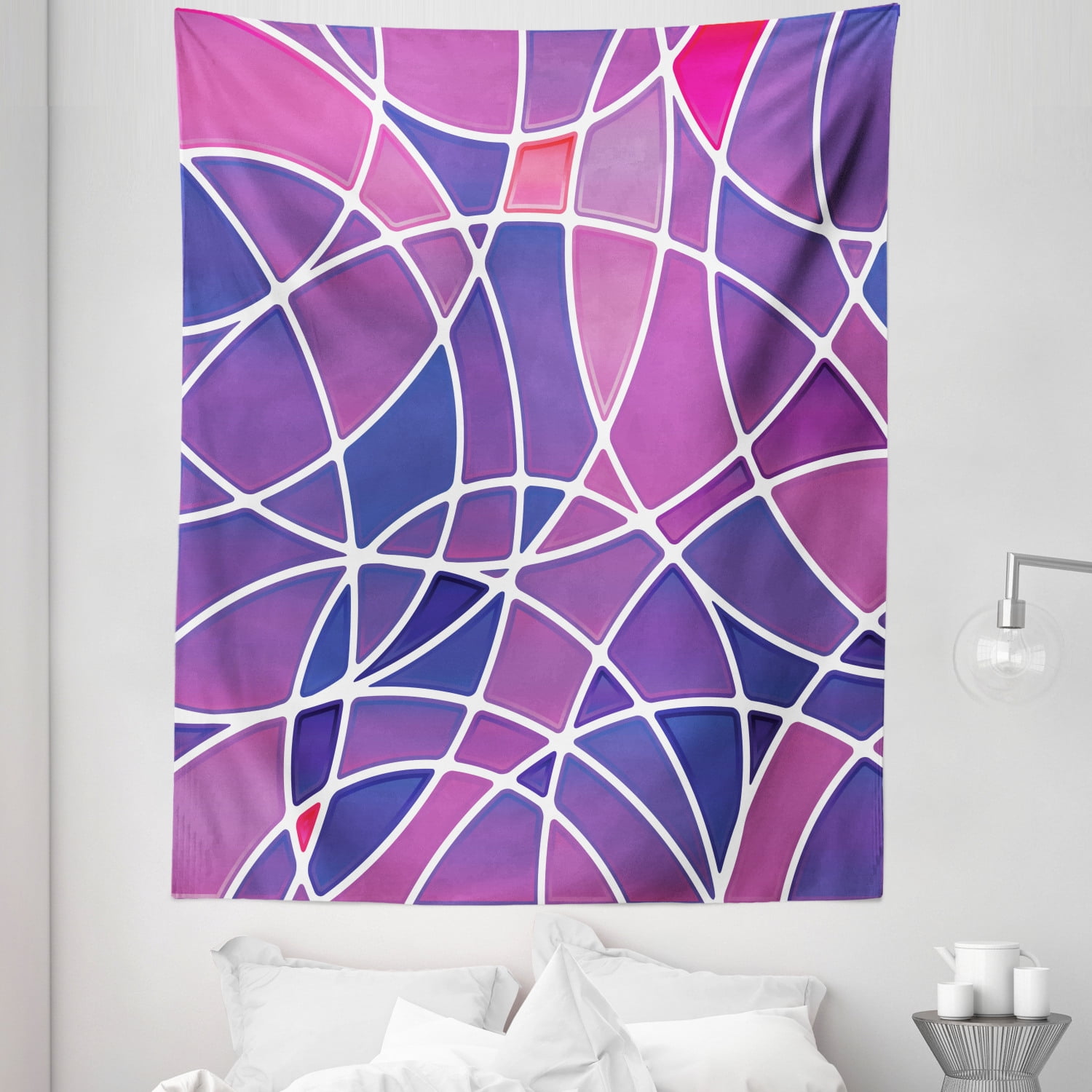 Abstract Tapestry, Contemporary Graphic Art Print with Vibrant Color ...