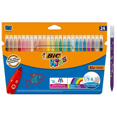 BIC Kids Kid Couleur Felt Tip Colouring Pens - Assorted Colours ...