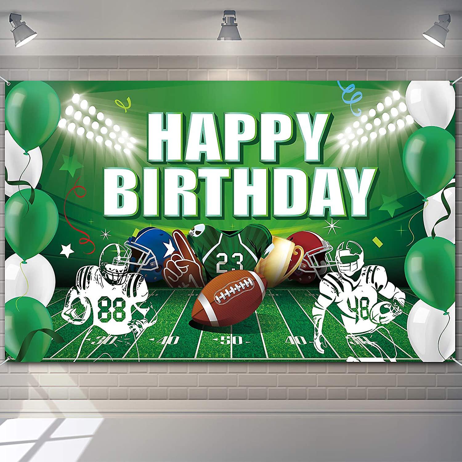 Bingo Party Supplies 71x43 Inch Football Party Backdrop - Sports ...