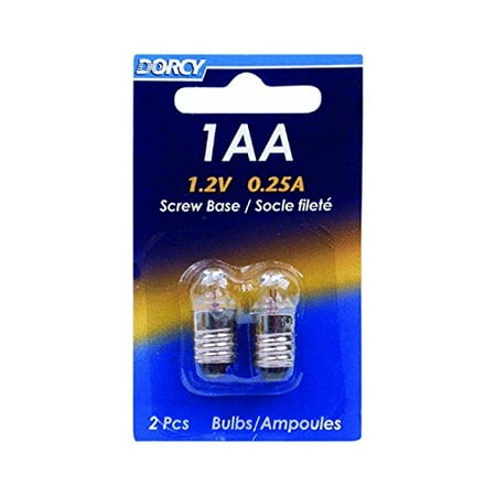 Dorcy 41-1659 1AA - 1.2V 0.25A Krypton Screw Base Replacement Bulb, 2 ...
