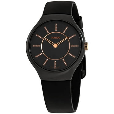 Rado True Jubile Black Dial Ceramic Ladies Watch R27655732 - Walmart.com