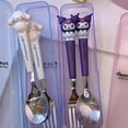 FeiKong Cute stainless steel Kuromi big ear dog spoon fork student ...